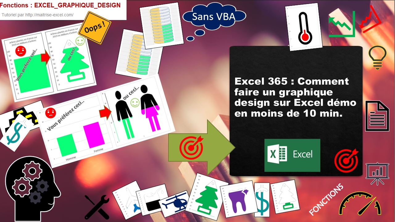 Excel 365 : Comment faire un graphique design sur Excel démo en moins ...